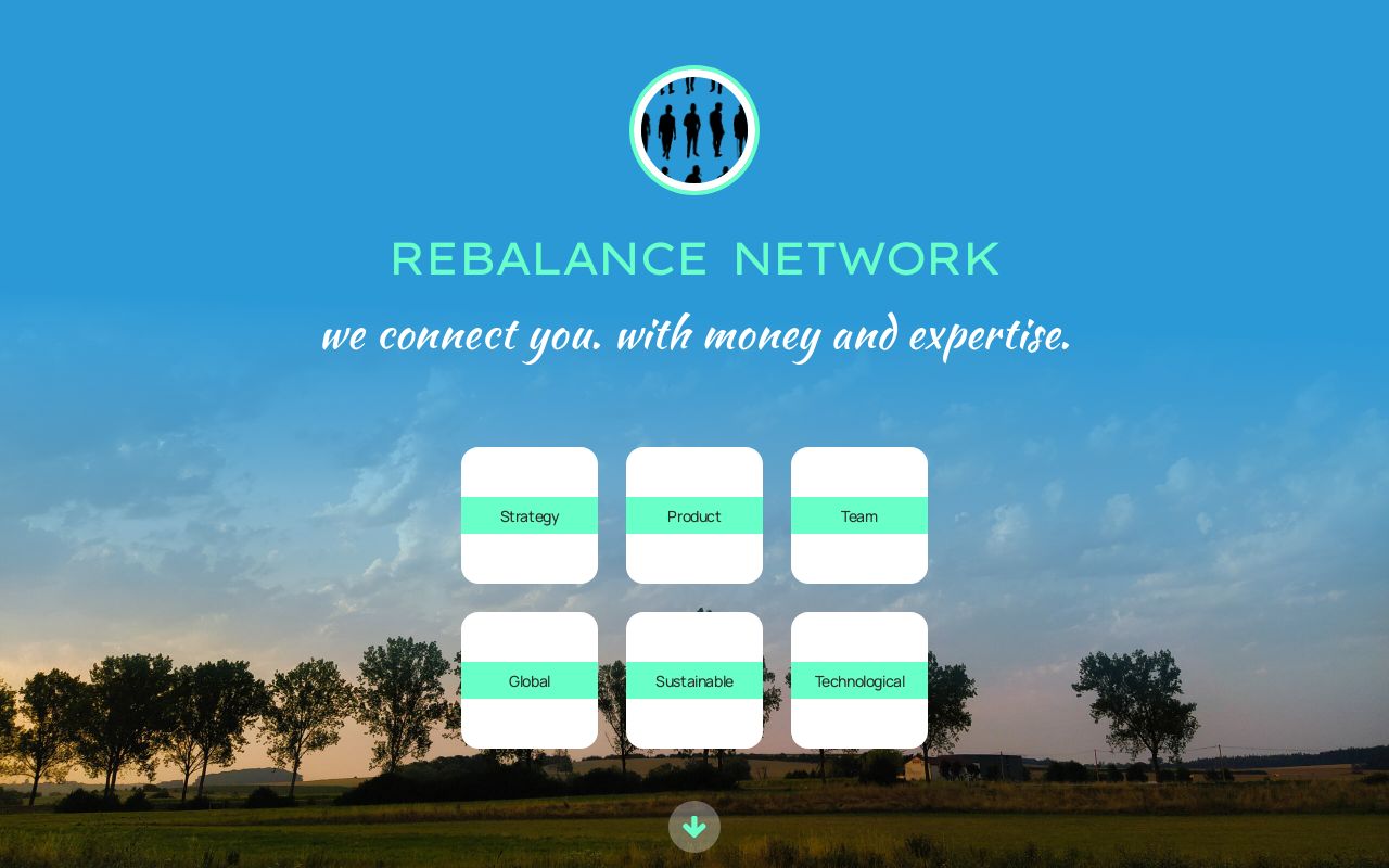 rebalance network I we connect you. with money and expertise.